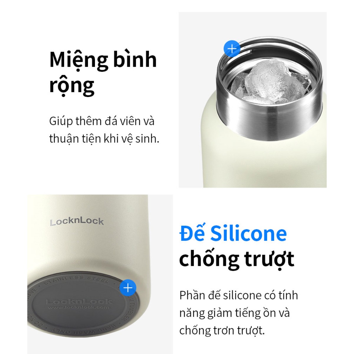 Bình giữ nhiệt LocknLock Sling Ring có quai xách 650ml LHC4321 và 800ml ...