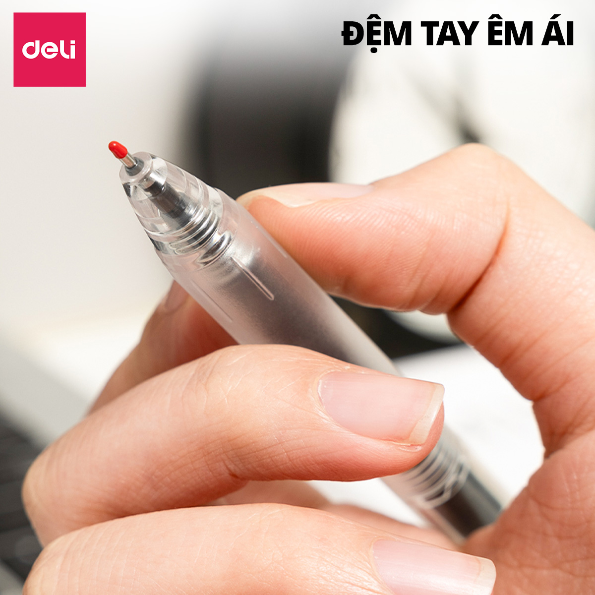 [x3 LƯỢNG MỰC]Bút Gel Deli Nhanh Khô Ngòi 0.5mm Viết Trơn Tru Có Đệm ...