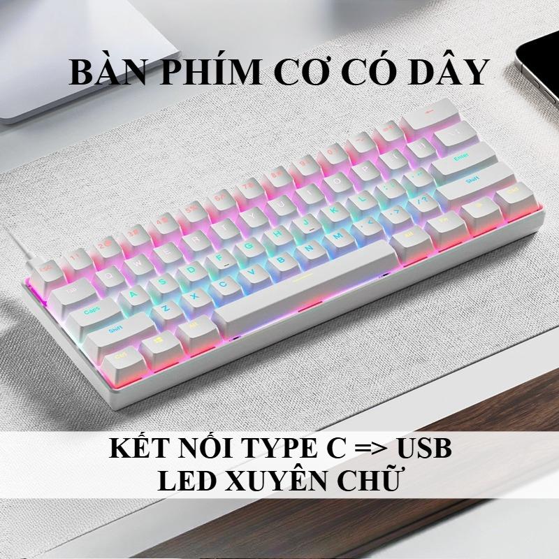 Bàn Phím Cơ Gaming Có Dây F61 - LED Nhiều Hiệu Ứng - Keycap ABS Xuyên ...