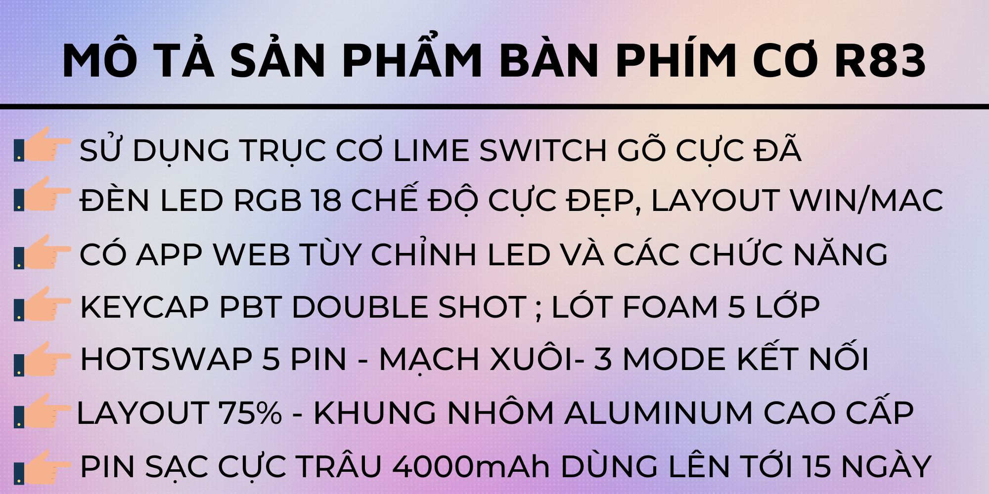 Bàn Phím Cơ Bluetooth Không Dây Ziyou Dark Alien R83 Case Full Nhôm Cao ...