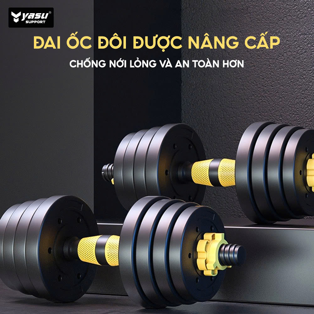 Bộ tạ tay đa năng 10KG,20KG,30KG,40KG,50KG,60KG Dumbell Set kết hợp Tạ Đòn,Tạ Đơn YASU | Shopee ...