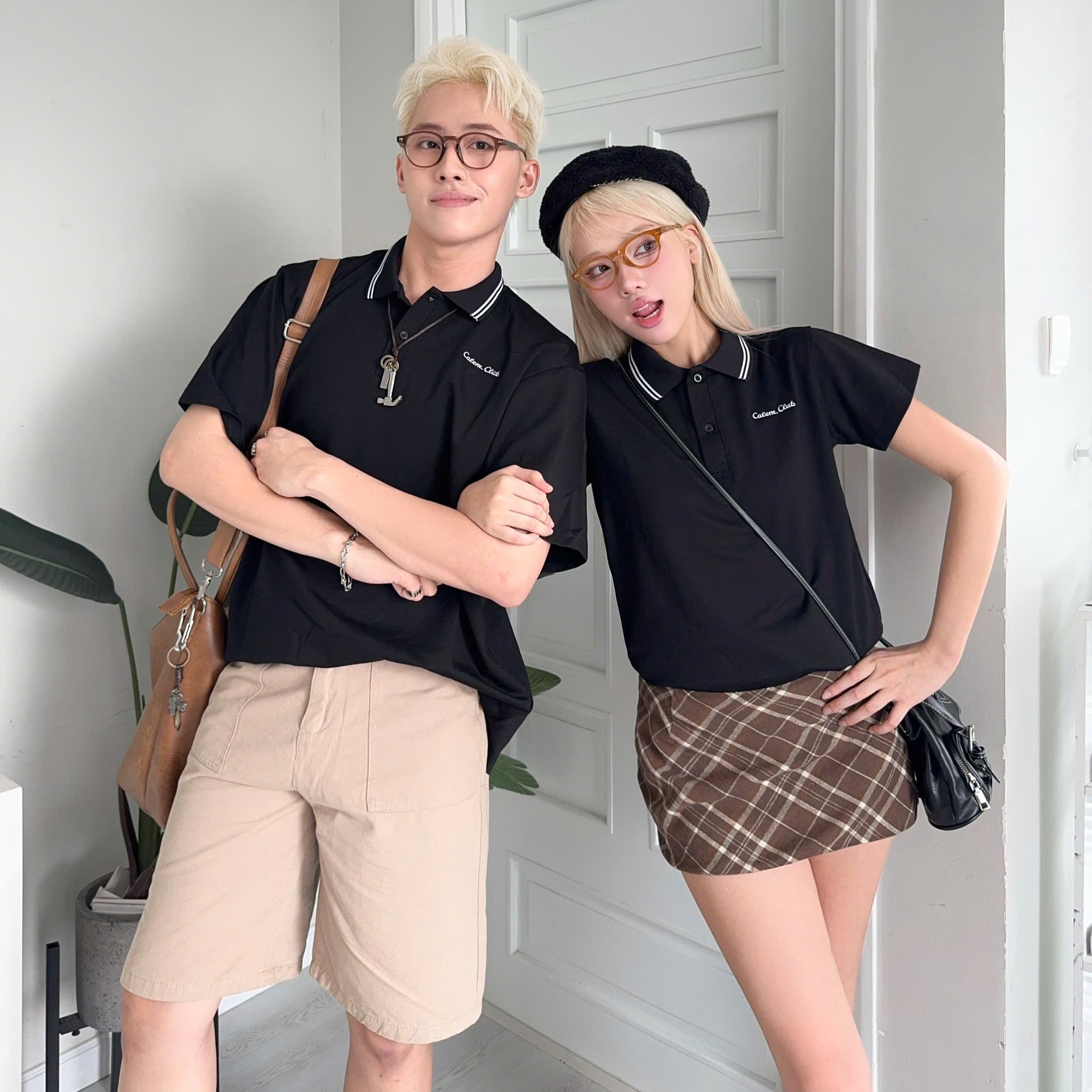 Áo POLO Tennis Core Calem.Club sport vibes vải cotton dày dặn Nam Nữ ...