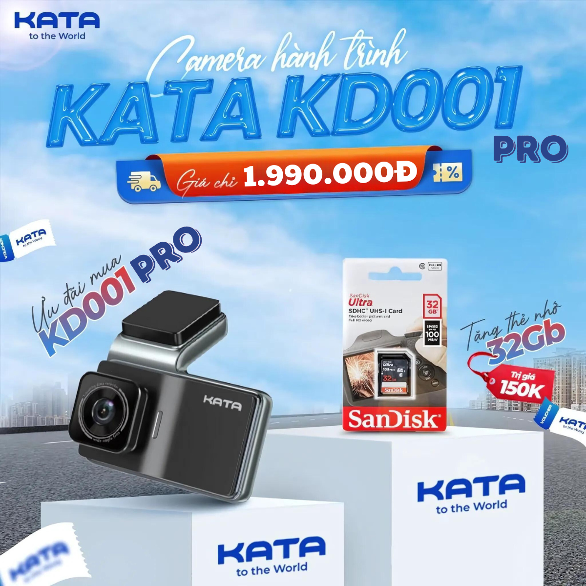 Camera Hành Trình Ô tô KATA DASH KD001 PRO Góc Quay Rộng, Độ Phân Giải ...