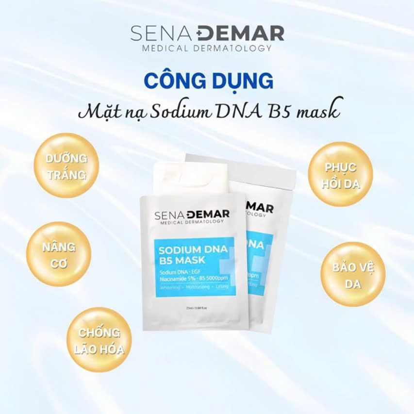 Mặt Nạ Hàn Quốc Sena Derma Sodium DNA B5 Cấp Ẩm, Phục Hồi, Dưỡng Trắng ...