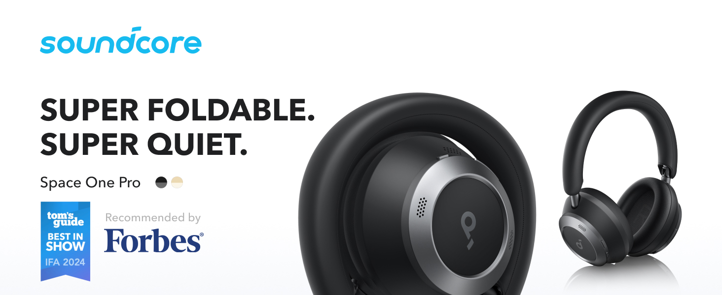 Tai nghe bluetooth Anker Soundcore Space One Pro A3062, chống ồn chủ động ANC, pin 60h, 6 micro ...