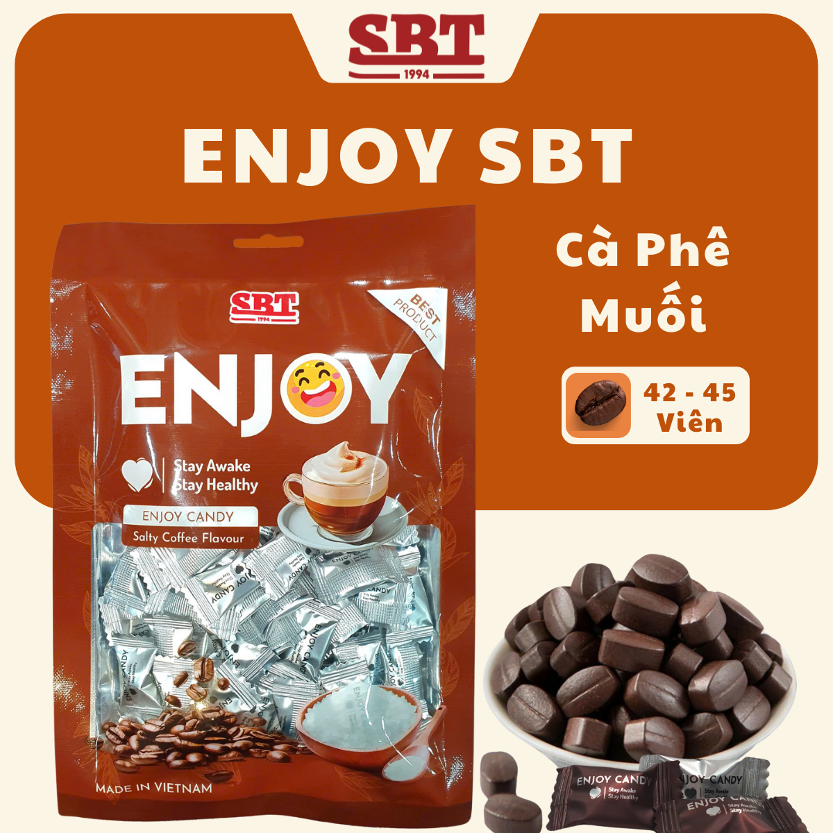 Kẹo Cà Phê Muối Enjoy SBT Chính Hãng Đậm Hương Vị Loại 38g - Kẹo Cafe Muối SBT Chất Lượng ...