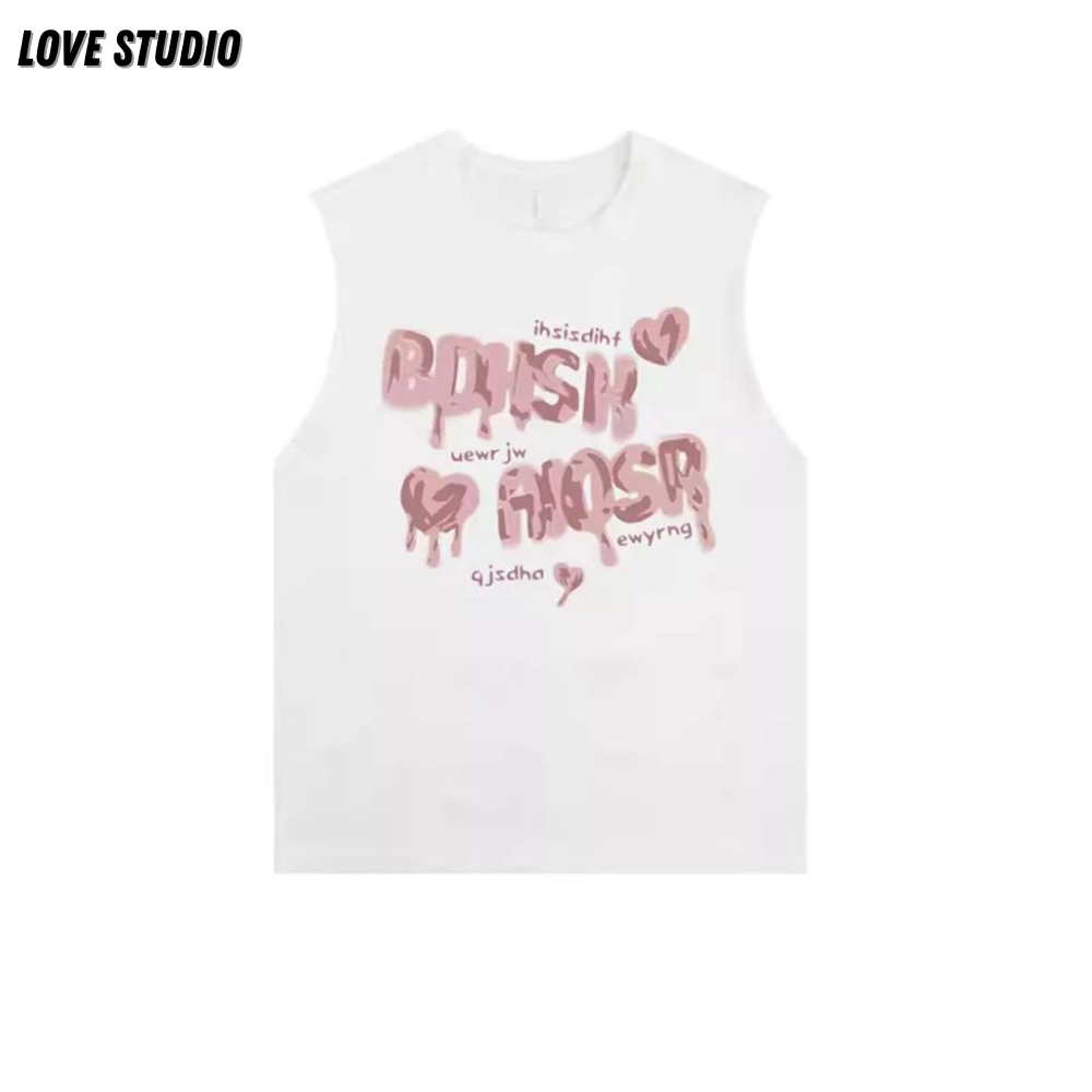 Áo Tanktop Ba Lỗ Nam Nữ In Họa Tiết Chữ Hồng LoveStudio Nam Nữ Unisex ...