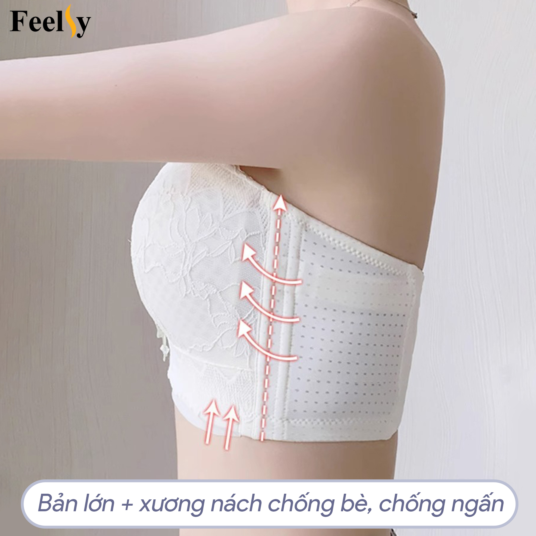 Áo Ngực 𝐅𝐞𝐞𝐥𝐬𝐲 Bra Cúp Ngực Định Hình Bản To Chống Xệ Chống Tụt Giảm Mỡ Lưng Nách Lami 04 ...