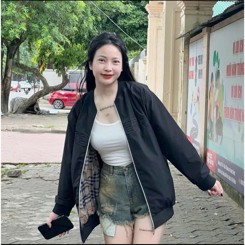 Áo Khoác Gió Bomber B BƠ R Logo Thêu 2 ớp Cực Nét - Áo Khoác B BƠ R ...