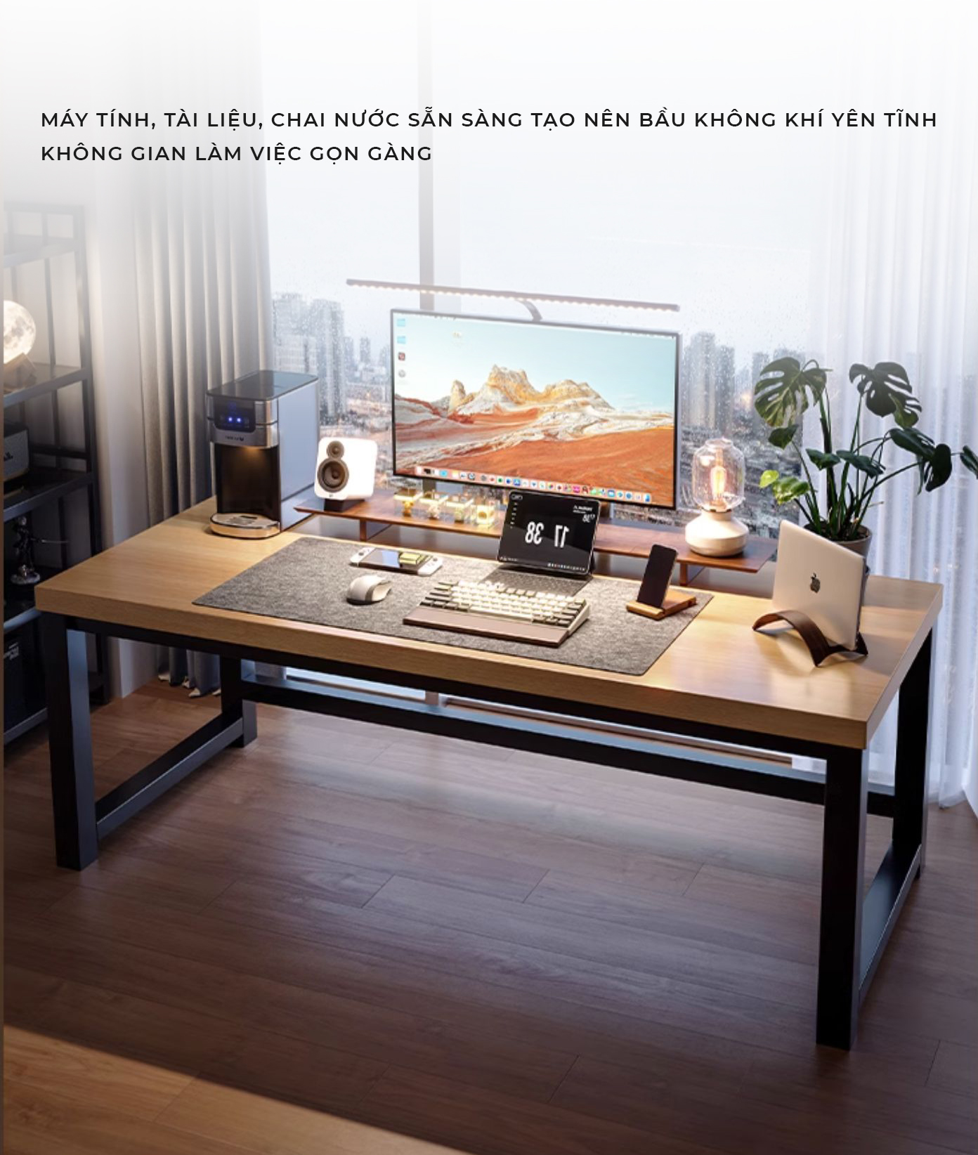 Bàn Làm Việc đa Năng Dài 1m6 Khung Thép Lớn 40x40 Mặt Gỗ Mdf Thương Hiệu Unlimi Gm166 Shopee