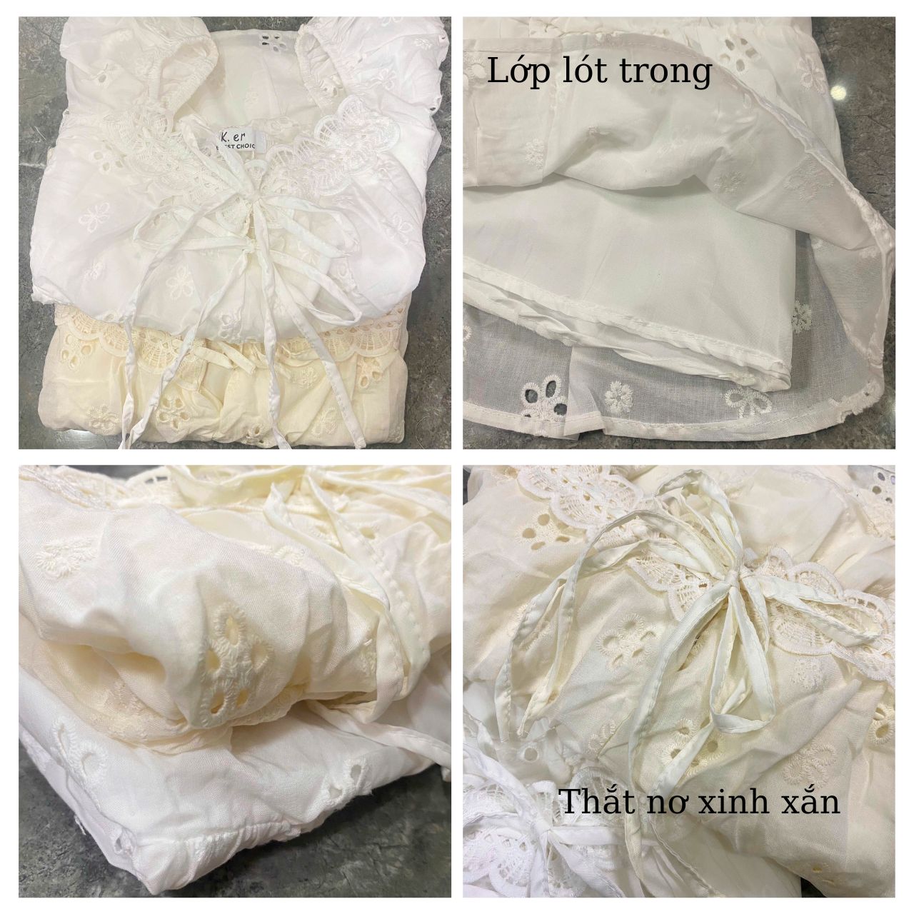 Áo Babydoll Thêu Hoa Cổ Ren Thắt Nơ Dáng Croptop, Labibi | Shopee Việt Nam