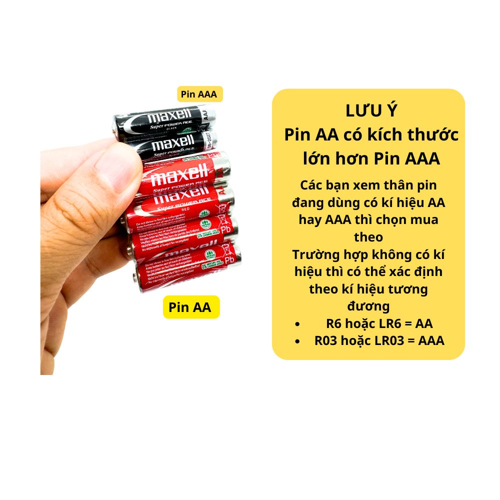 Hộp Pin AA 1,5V Maxell Siêu bền bỉ , Không chảy nước - Hàng chính Hãng ...
