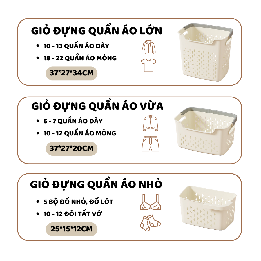 Giỏ Đựng Quần Áo Gia Đình ENODA HOME, Giỏ Nhựa Đựng Quần Áo Bẩn 3 Size Tiện Lợi Q048 | Shopee ...