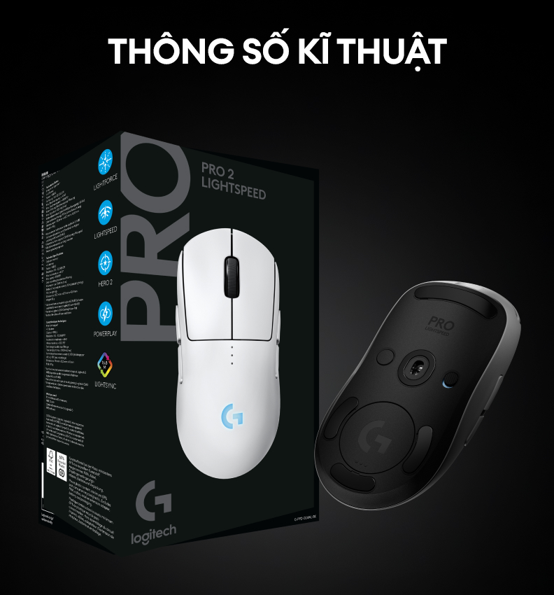 Chuột Gaming không dây Logitech G PRO 2 LIGHTSPEED, Switch LIGHTFORCE ...