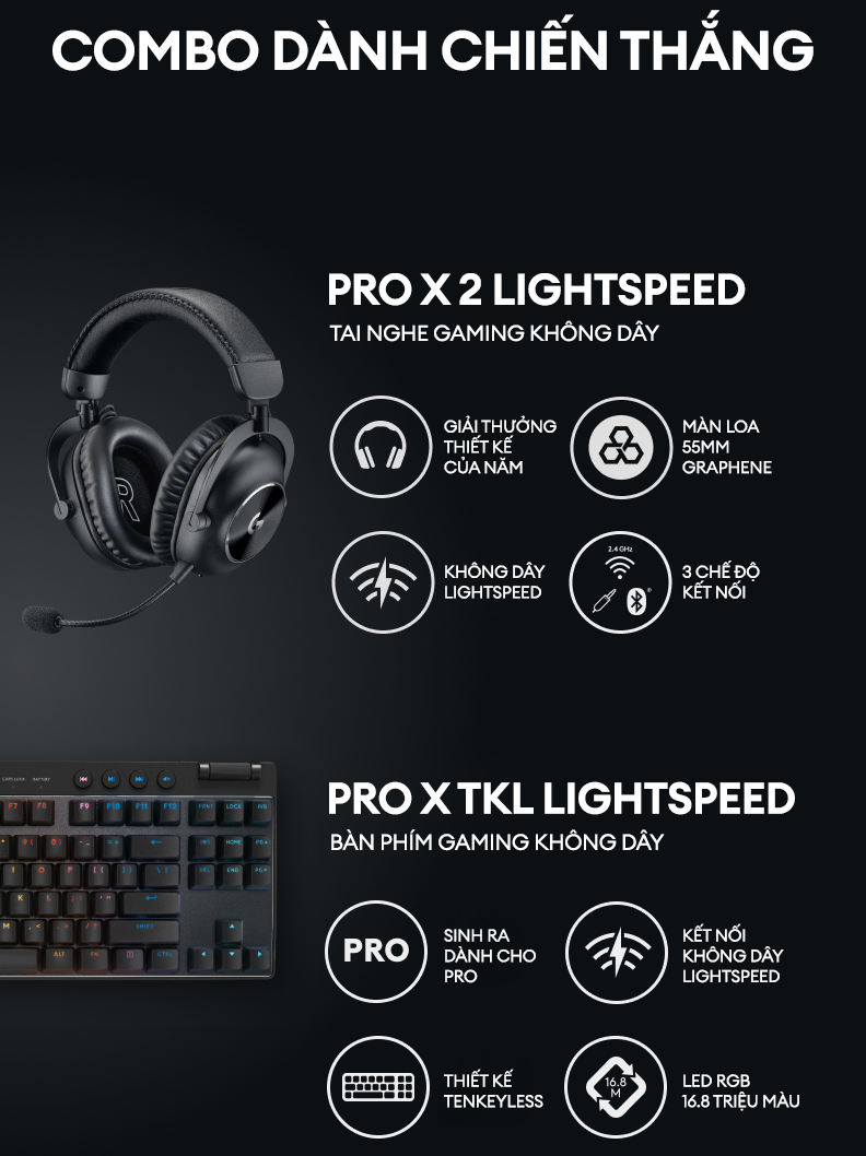 Chuột Gaming không dây Logitech G PRO 2 LIGHTSPEED, Switch LIGHTFORCE ...