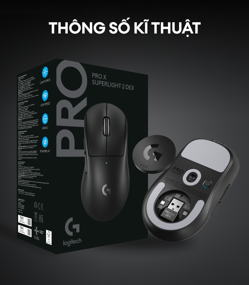 Chuột Gaming không dây Logitech G PRO X SUPERLIGHT 2 DEX LIGHTSPEED ...