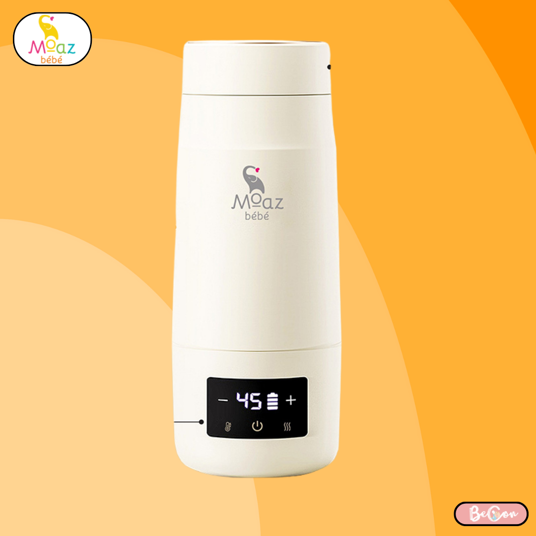 Bình đun nước pha sữa di động MOAZ BEBE MB058, giữ nhiệt độ từ 40 độ đến 80 độ có pin tích điện ...