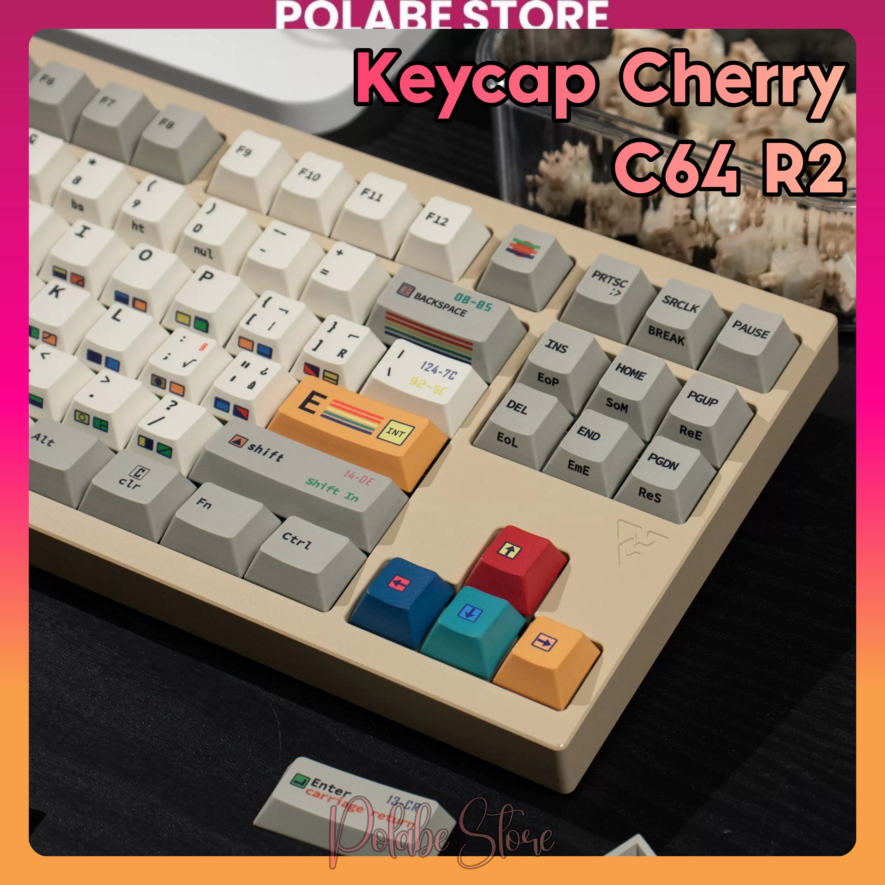 Keycap Retro phong cách XMI Cherry Thick PBT keycap cổ điển Russia ...