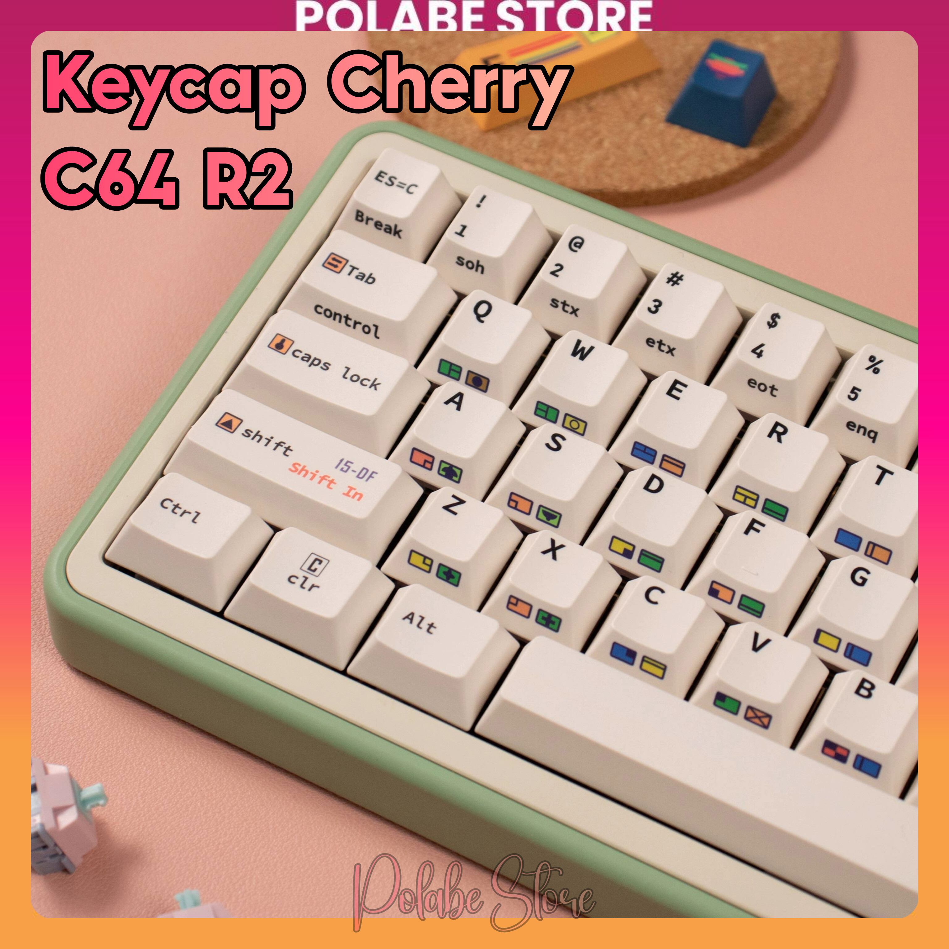Keycap Retro phong cách XMI Cherry Thick PBT keycap cổ điển Russia ...
