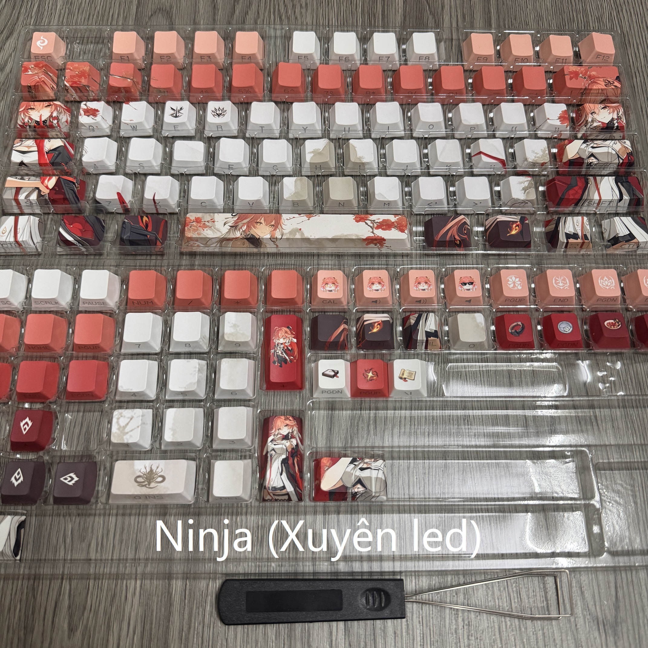 Keycap Wuthering Waves Changli thick PBT xuyên led in dyesub 5 mặt 129 ...