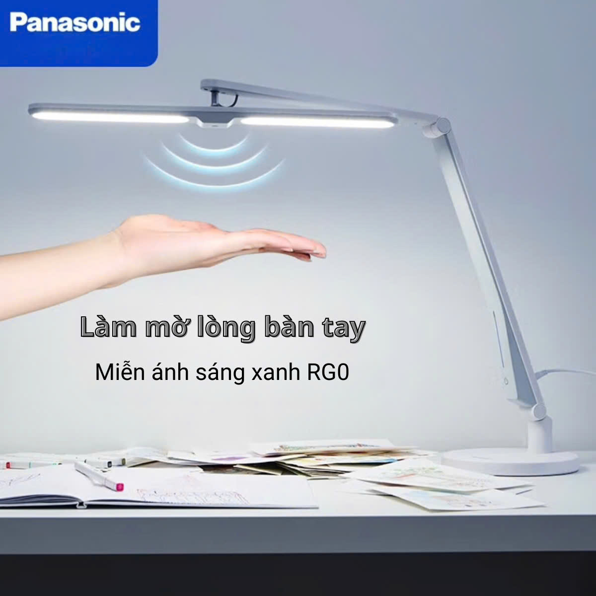 Đèn Bàn LED cao cấp PANASONIC HHGLT0633 20W, Không ánh sáng xanh Chip ...