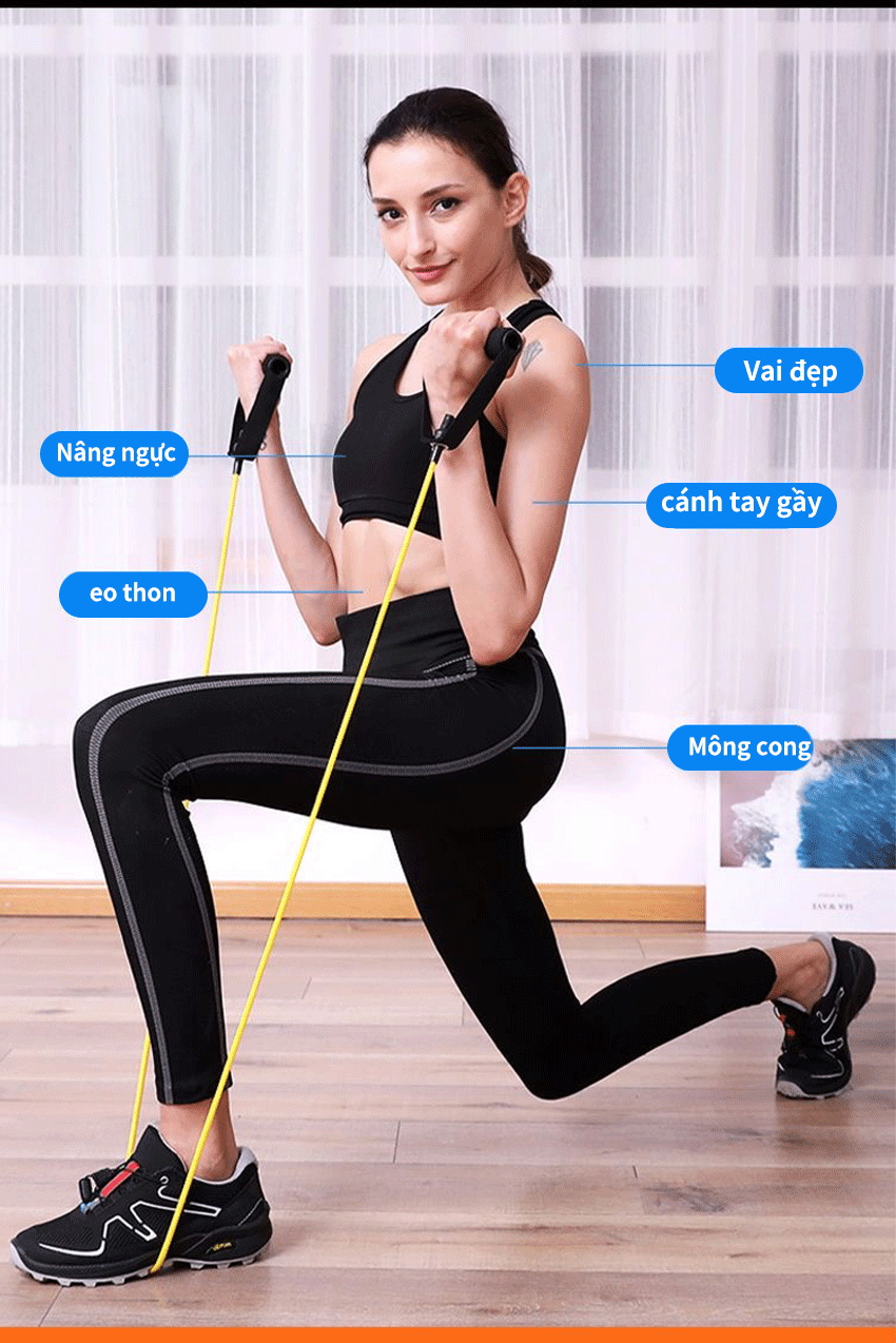 Dây kháng lực MUZEE ngũ sắc tập Full Body -Tập Đa Năng Tại Nhà yoga,tập ...