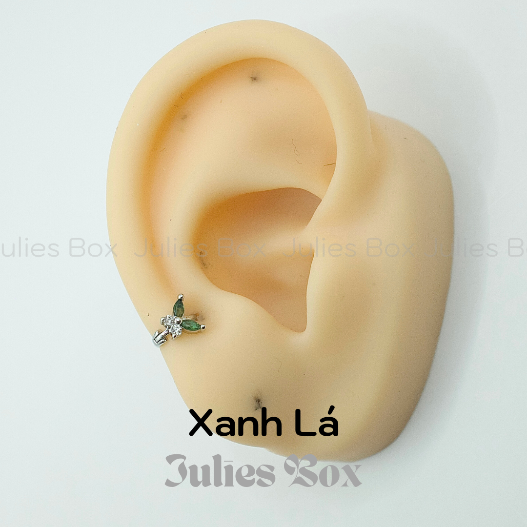 [1 Chiếc] [BẤM] Khuyên Tai Xỏ Nam Nữ Hoop Wings Helix Upper Lobe Unisex ...