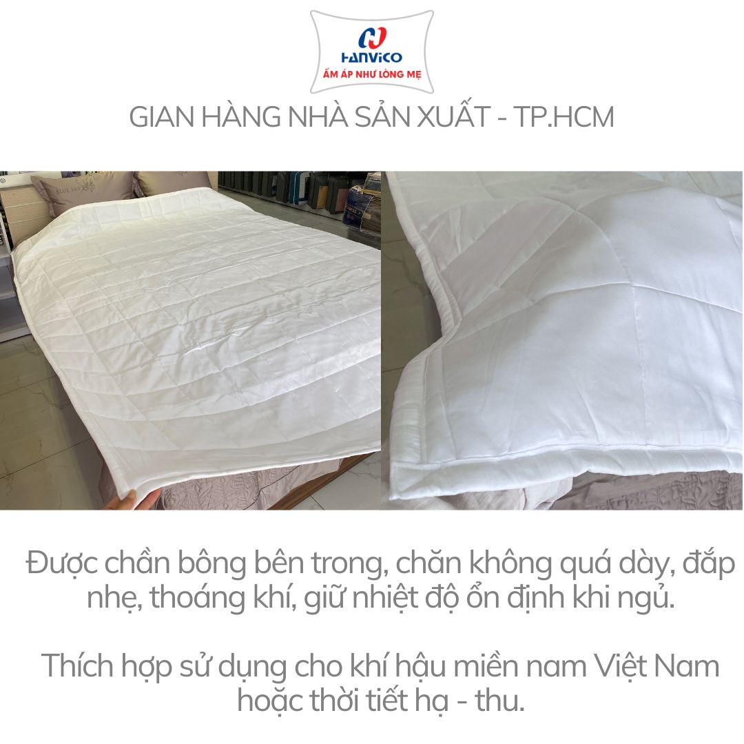 [HANVICO] Ruột Chăn Bông Tấm Mùa Hè - Thu, chăn 220x200cm dùng cho khách sạn từ 3 - 5 sao ...