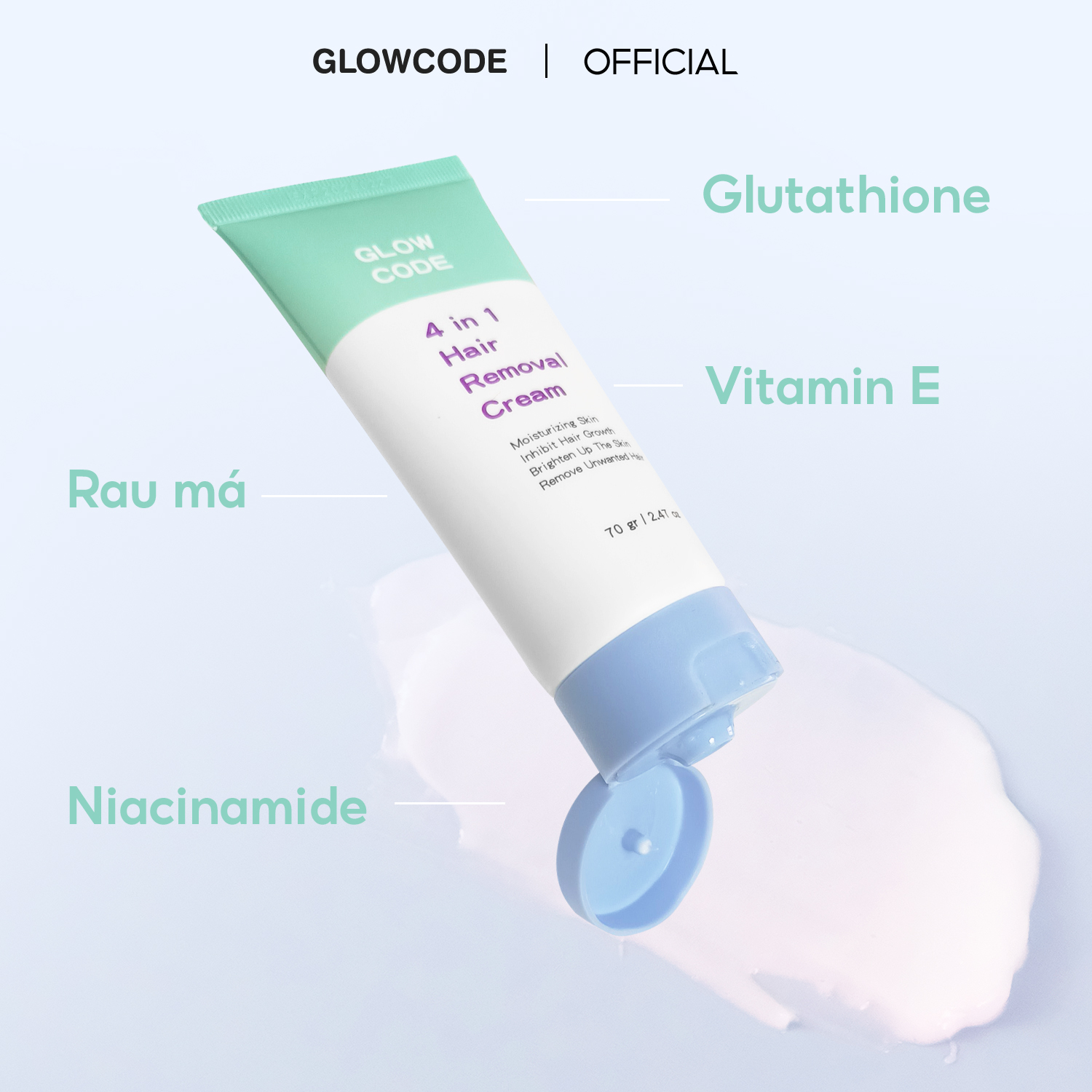 Kem tẩy lông Glowcode tẩy lông vùng kín, nách, tay, chân, tẩy lông an ...