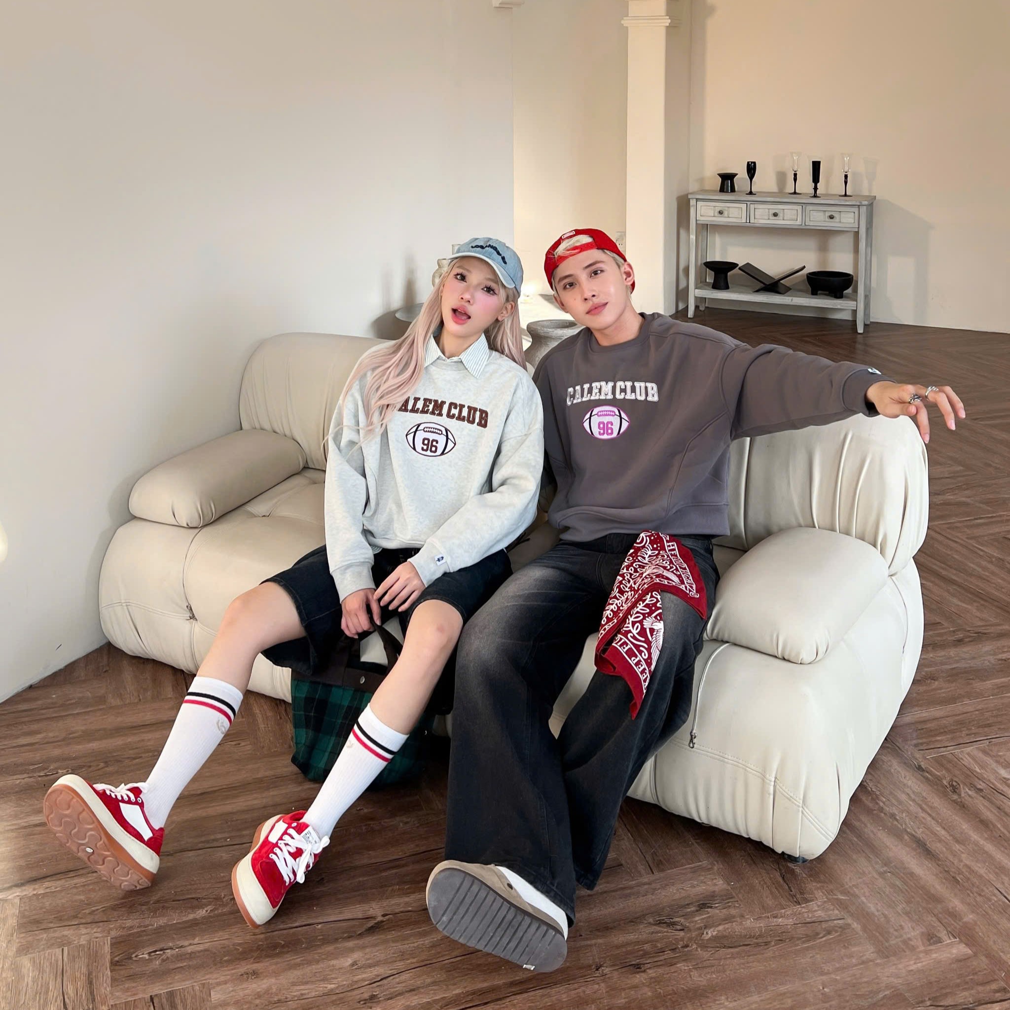 Áo nỉ bông Sweater Number 96 Rugby Ball Calem.Club bóng bầu dục chữ ...