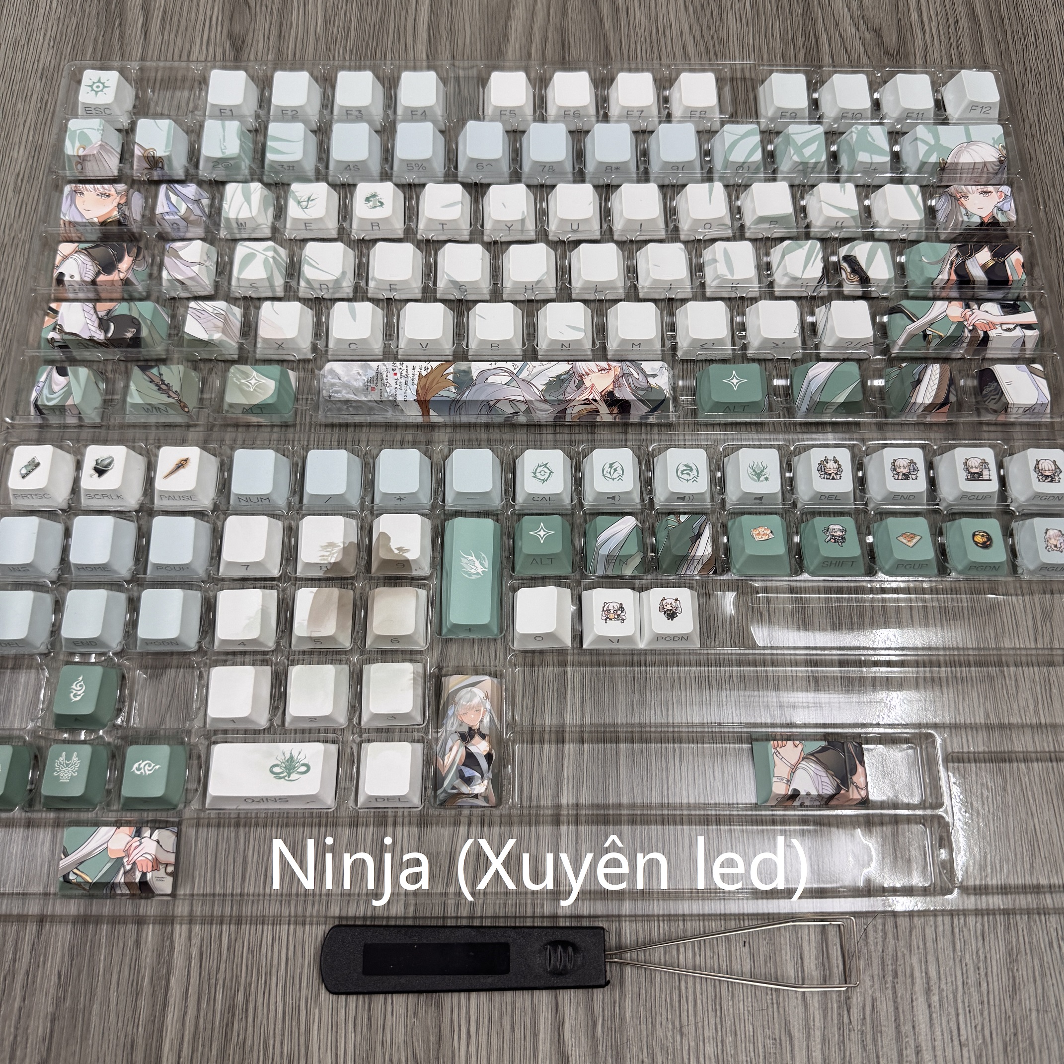 Keycap Wuthering Waves Changli thick PBT xuyên led in dyesub 5 mặt 129 ...