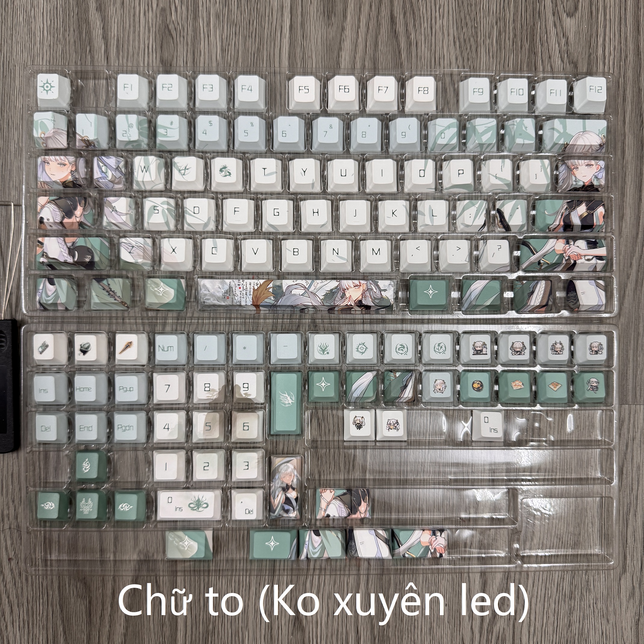 Keycap Wuthering Waves Changli thick PBT xuyên led in dyesub 5 mặt 129 ...