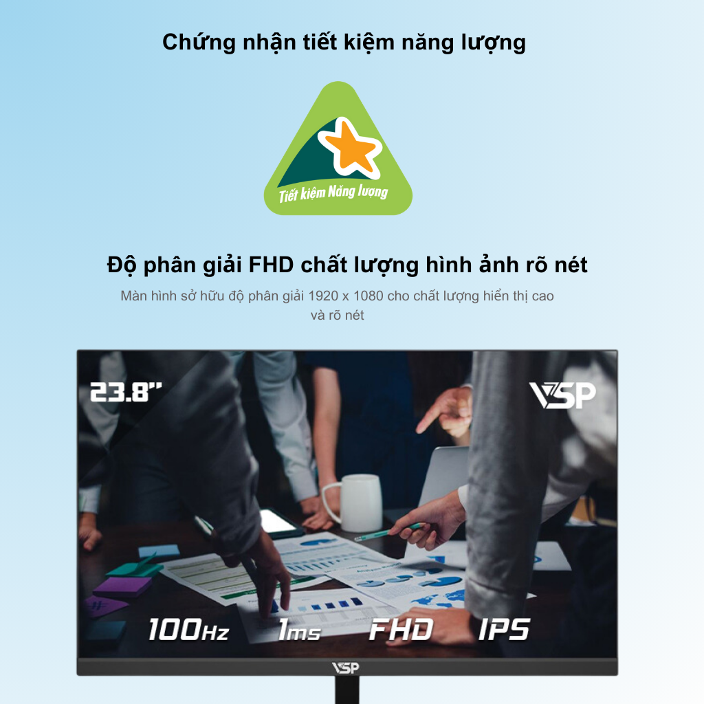 Màn hình VSP kích thước 21.5in|24in|27in FHD tấm nền IPS tần số 100Hz - Bảo hành 36 Tháng ...