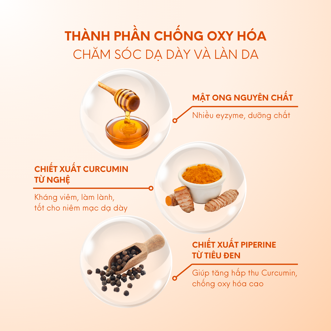 Mật Ong Curcumin Miele (Hộp Stick Tiện Lợi 15 gói x 15g, Hũ 250g, 400g ...
