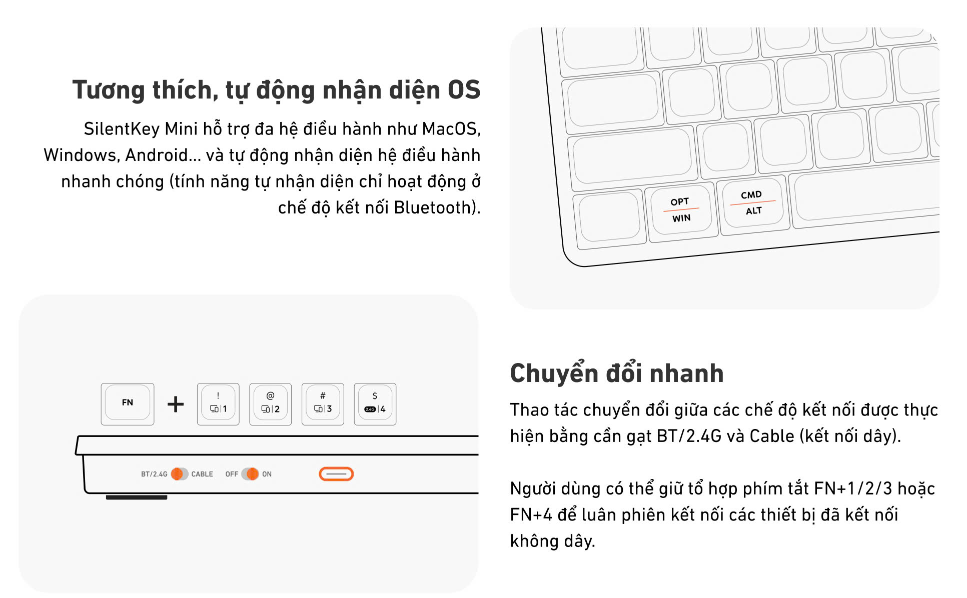 Bàn phím không dây HyperWork SilentKey Mini TS01M ( Chính Hãng ...