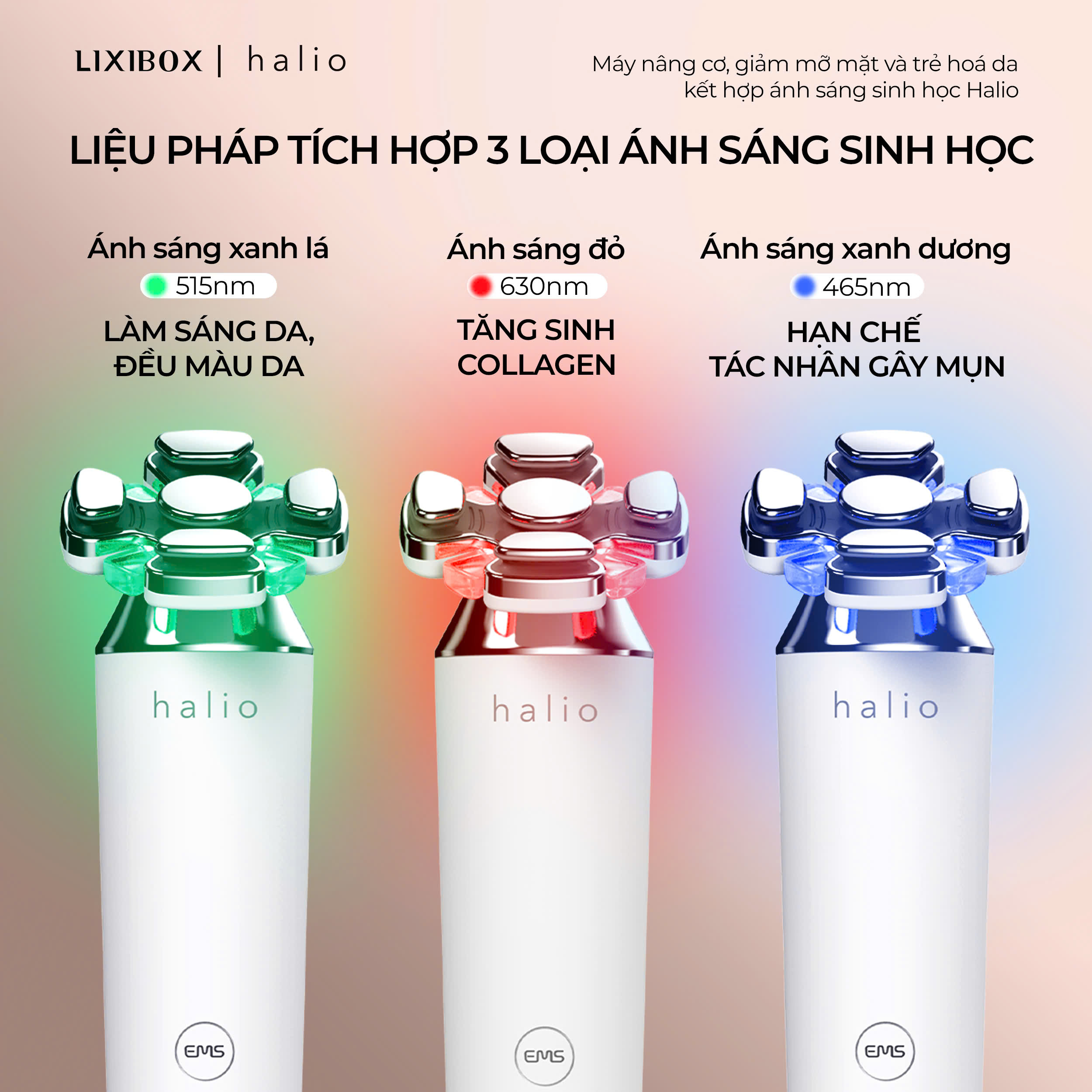 [SPLIVE] Máy Nâng Cơ, Giảm Mỡ Mặt & Trẻ Hoá Da Kết Hợp Ánh Sáng Sinh Học Halio RevitaWave Skin ...