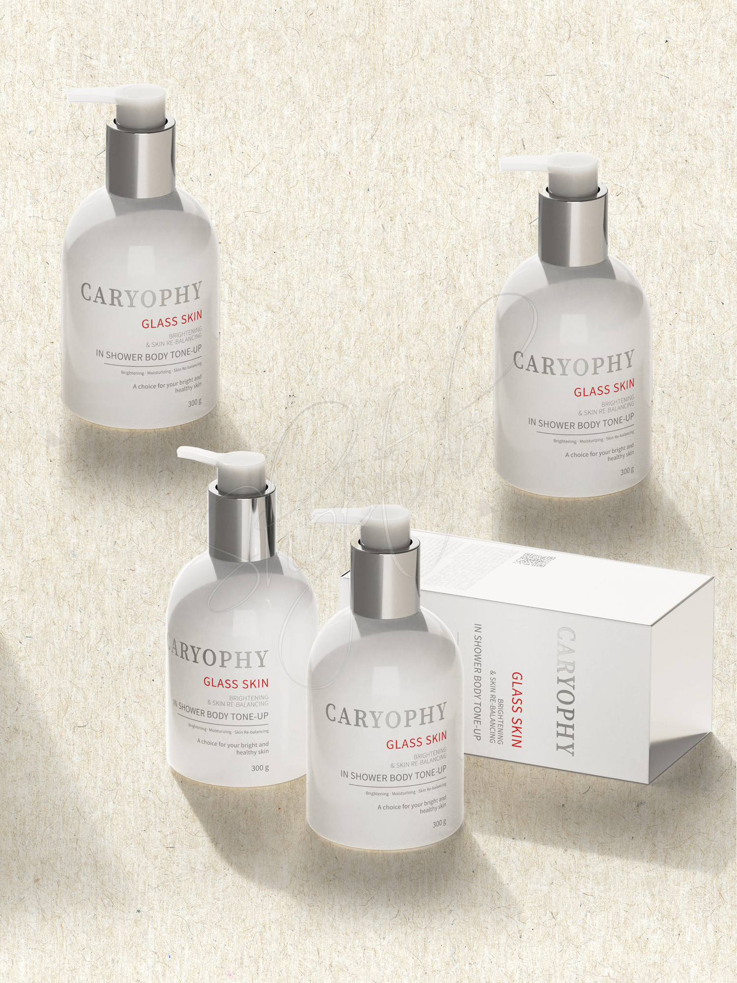 Kem dưỡng ẩm trắng da Caryophy Glass skin in Shower Body Tone up ...