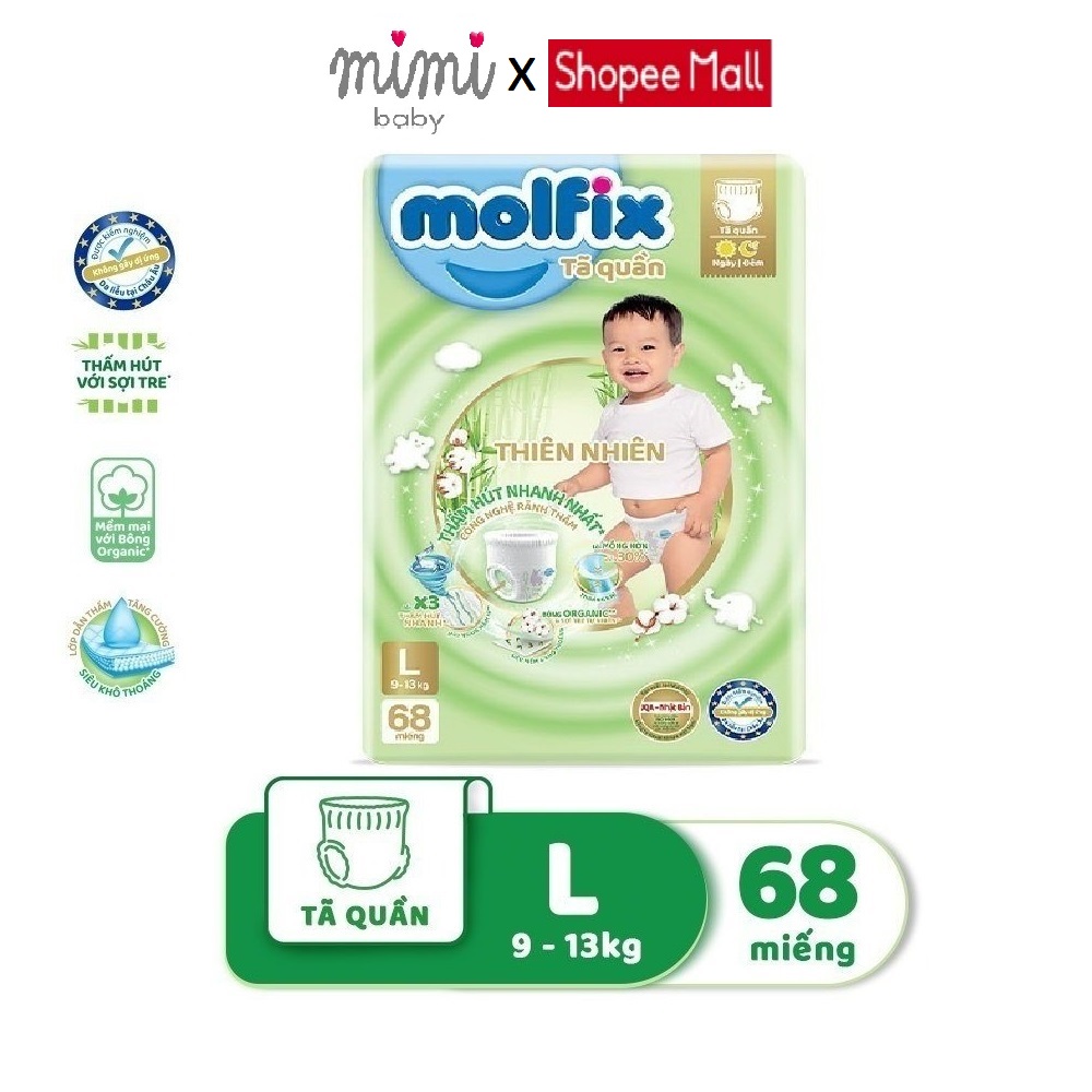 Tã quần Molfix Đủ Size Ngày Đêm M L XL XXL- Gói nhiều miếng | Shopee ...