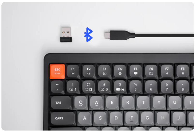 Bàn phím không dây HyperWork SilentKey Mini TS01M ( Bluetooth/2.4GHHz ...