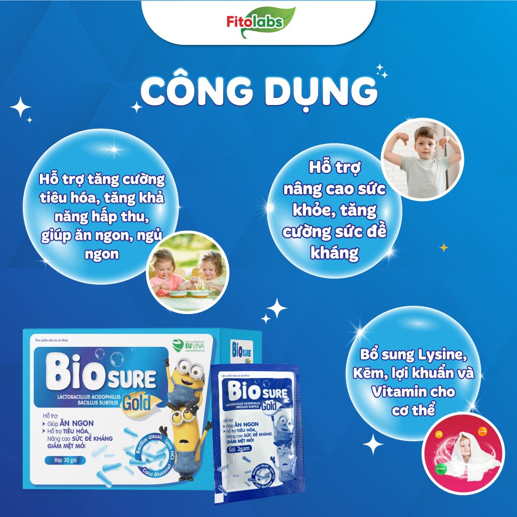 Cốm Vi Sinh Cho Bé Hỗ Trợ Cân Bằng Đường Ruột Biosure Gold Fitolabs - Hộp 30 Gói | Shopee Việt Nam