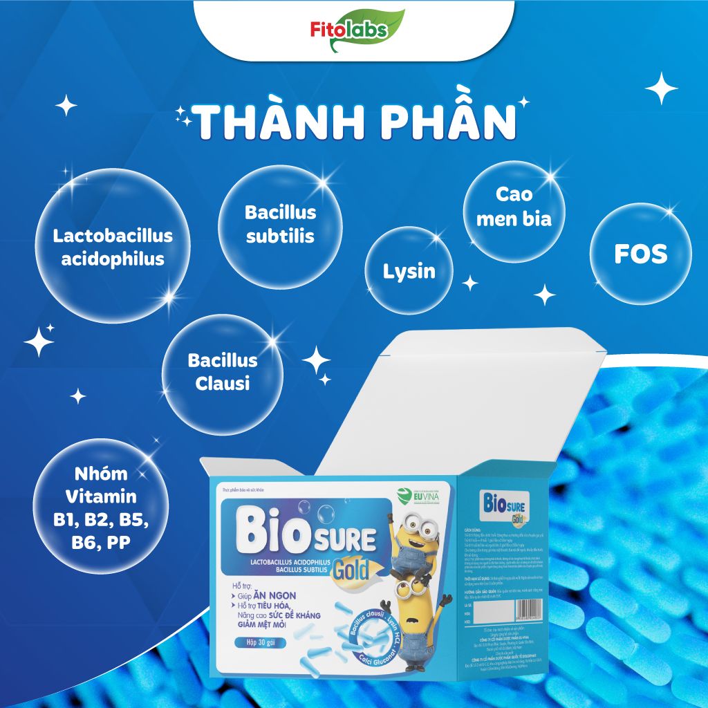 Cốm Vi Sinh Cho Bé Hỗ Trợ Cân Bằng Đường Ruột Biosure Gold Fitolabs - Hộp 30 Gói | Shopee Việt Nam