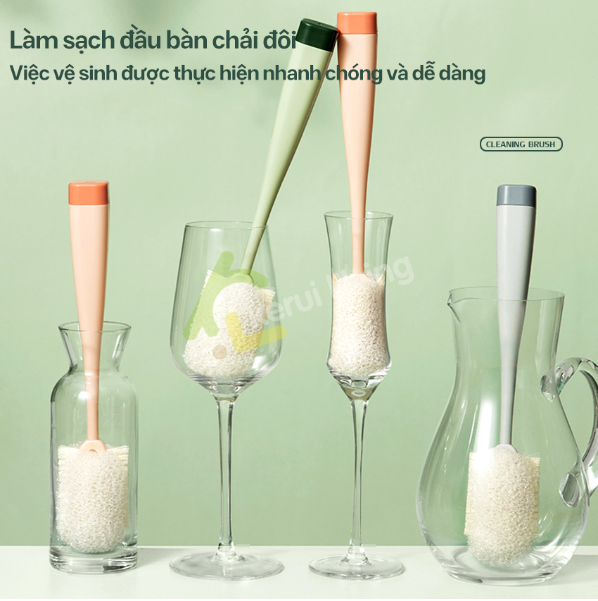 cây cọ rửa ly, cốc AISHA, bình sữa đa năng bằng mút xốp, đầu mút rửa ...