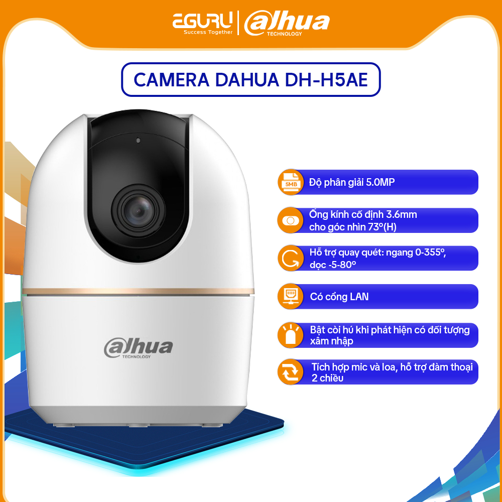 Camera Wifi IMOU A52P 5MP 3K| Dahua H5AE 5MP | Xoay 360 Độ | Đàm Thoại ...