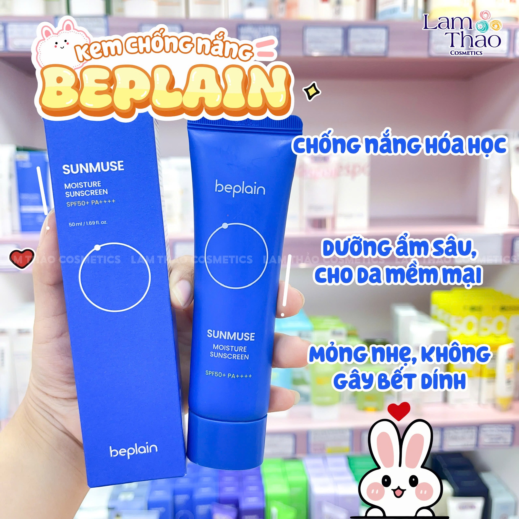 |TẶNG 1 KCN BEPLAIN 10ML| Kem Chống Nắng Beplain Sunscreen SPF50+ PA ...