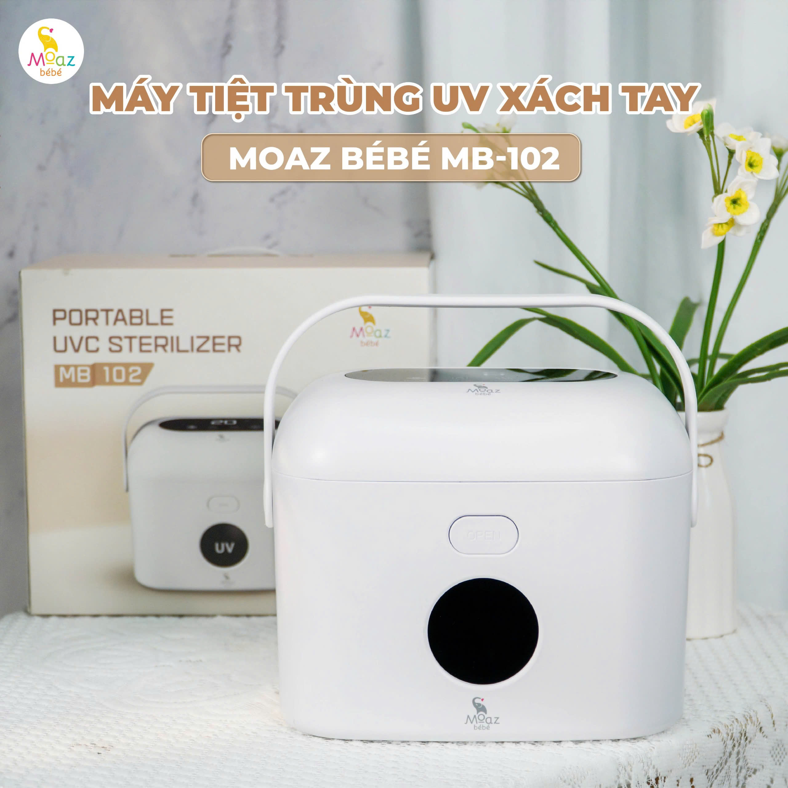 Máy tiệt trùng uvc di động xách tay moaz bébé mb102 bảo hành chính hãng ...