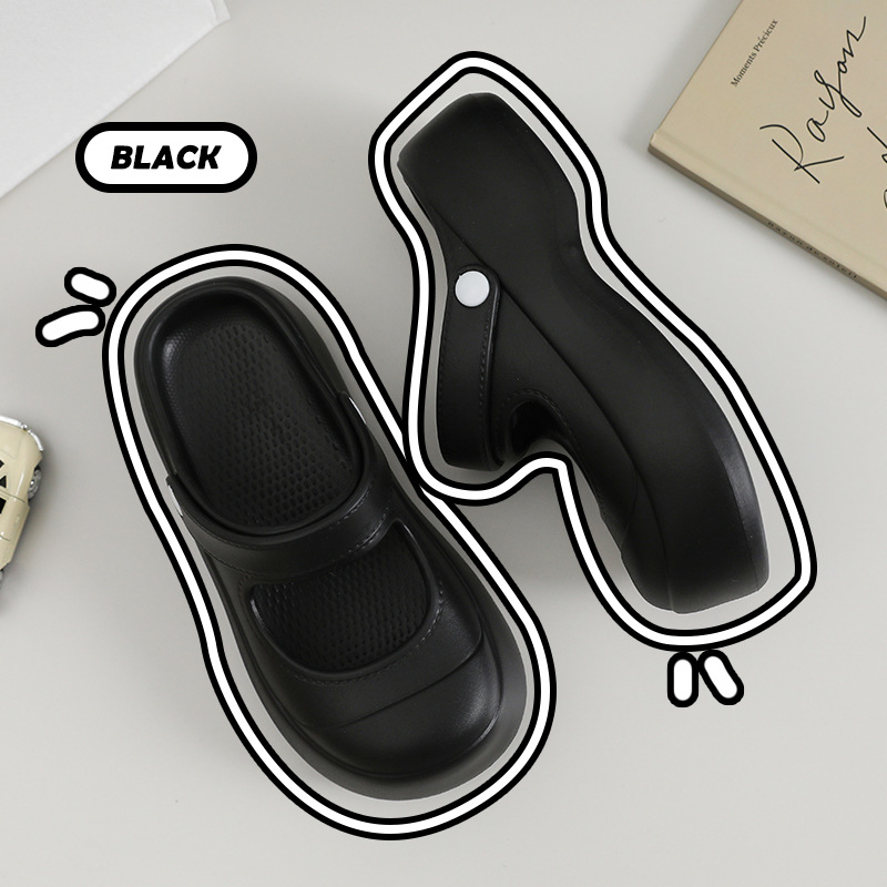 Dép Cross Sandal nữ đế cao Mary Jane mềm đế dày chống trơn trượt cute ...