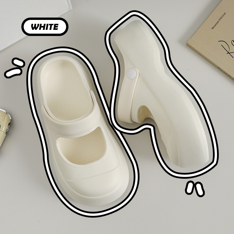 Dép Cross Sandal nữ đế cao Mary Jane mềm đế dày chống trơn trượt cute ...