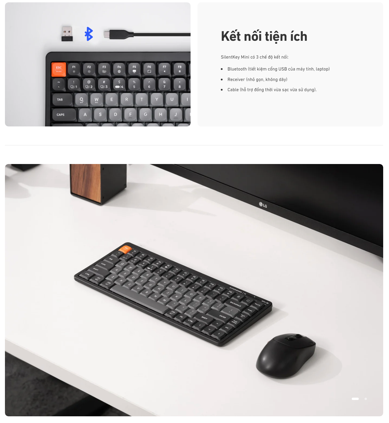 Bàn phím không dây HyperWork SilentKey Mini TS01M (Hàng Chính Hãng ...