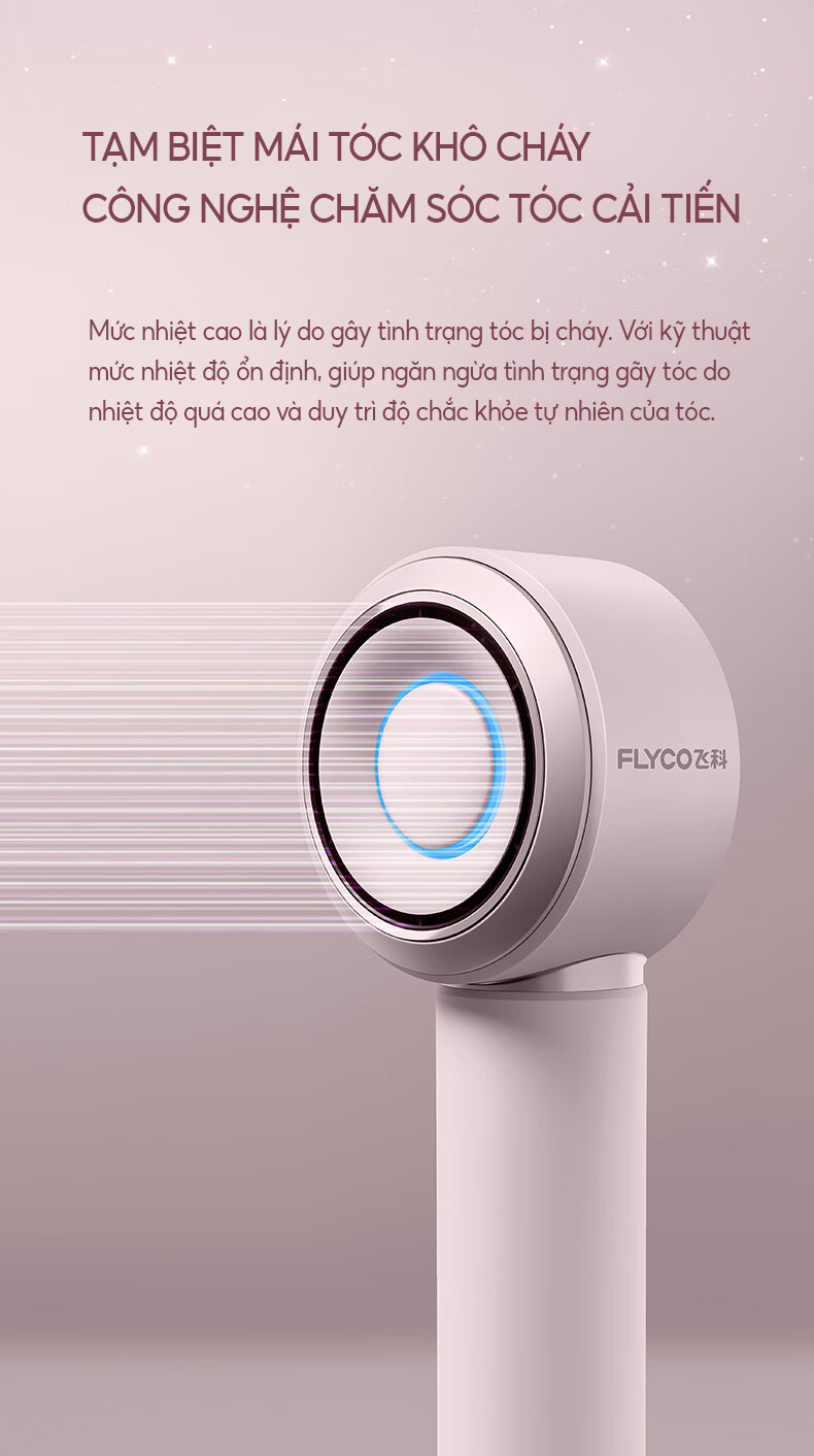 Máy Sấy Tóc Siêu Tốc Flyco FH6371 Sức Gió Siêu Bão Mang Theo 200tr Anion Kết Hợp Công Nghệ Sấy ...