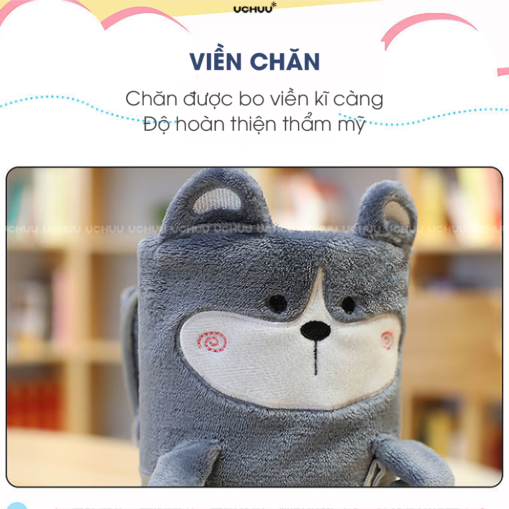 Chăn Văn Phòng UCHUU Mền Ngủ Trưa Gấp Gọn Có Nút Bấm, Chăn Lông Thêu ...
